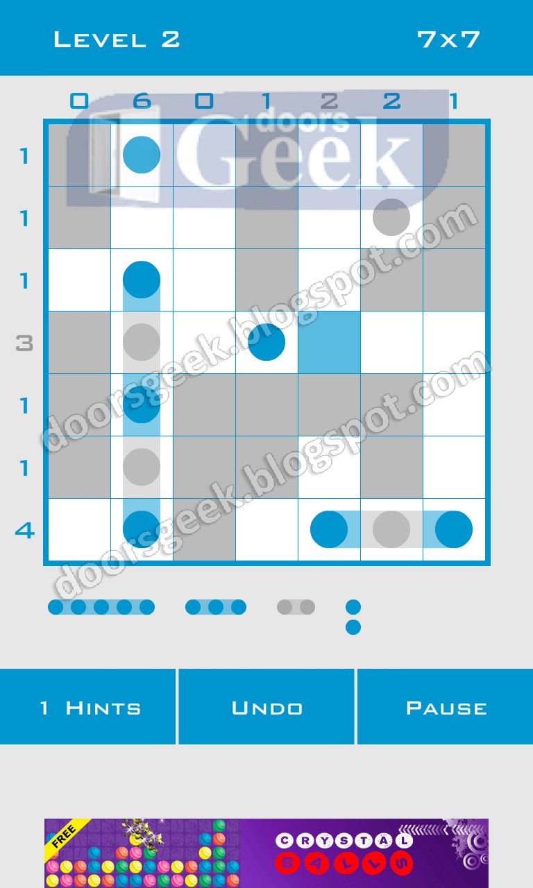 Logic Dots [7x7] Level 2 Solution ~ Doors Geek